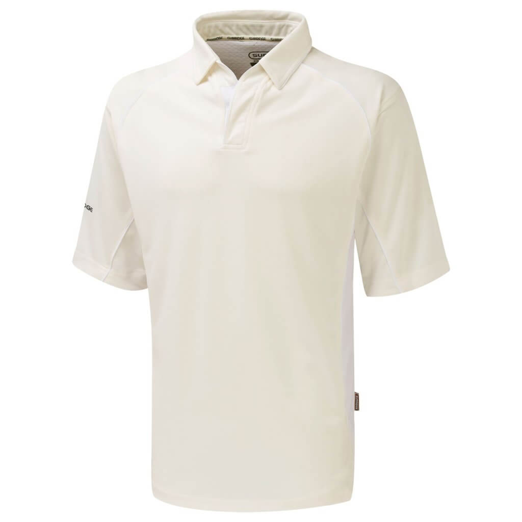 PREMIER IVORY CRICKET SHIRT – 3/4 SLEEVE – WHITE TRIM – Surridge Sport
