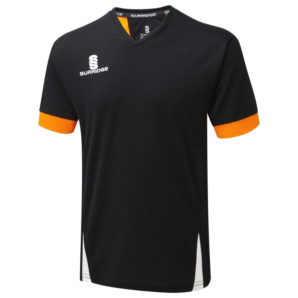 BLADE TRAINING SHIRT : BLACK/ORANGE/WHITE – Surridge Sport